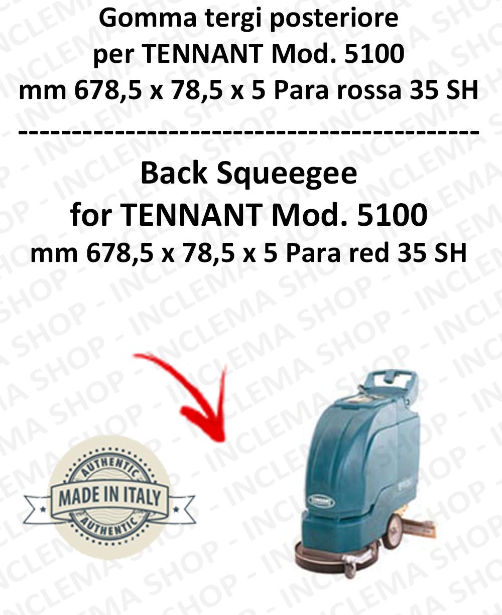 5100 GOMMA TERGI posteriore rossa per lavapavimenti TENNANT 35 SH ...