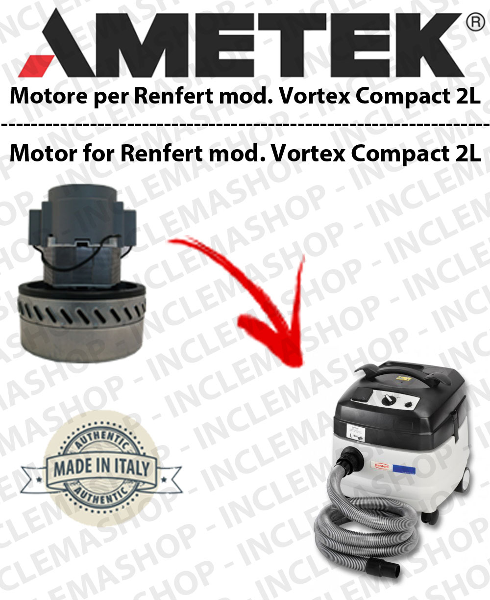 Vortex Compact 2 L Moteur Aspiration Ametek pour Aspirateur RENFERT ...