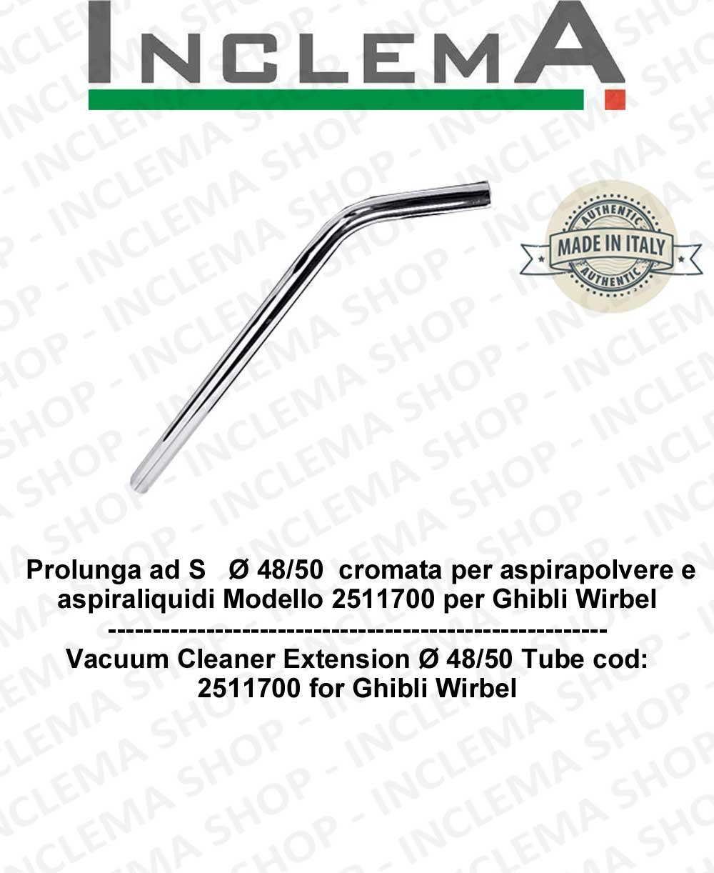 Rallonge chromée Ø 48/50 cod 2511700 pour aspirateur Ghibli Wirbel ...