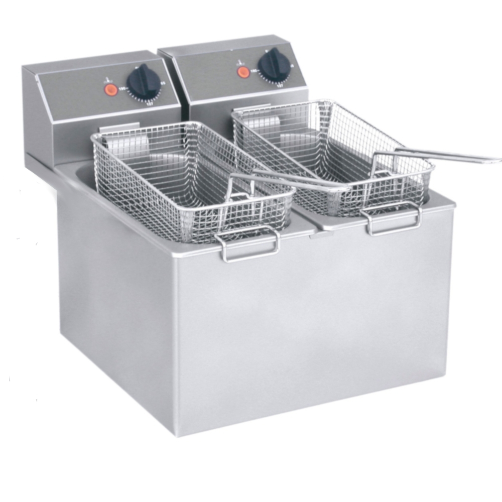 Friggitrice Professionale da Banco FT44 con vasche 4+4 litri Monofase
