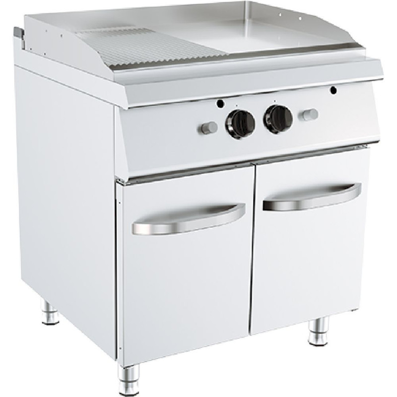 Fry Top A Gas Monoblocco Giavazzi GI-G7I220G - Doppia Piastra Inox ...