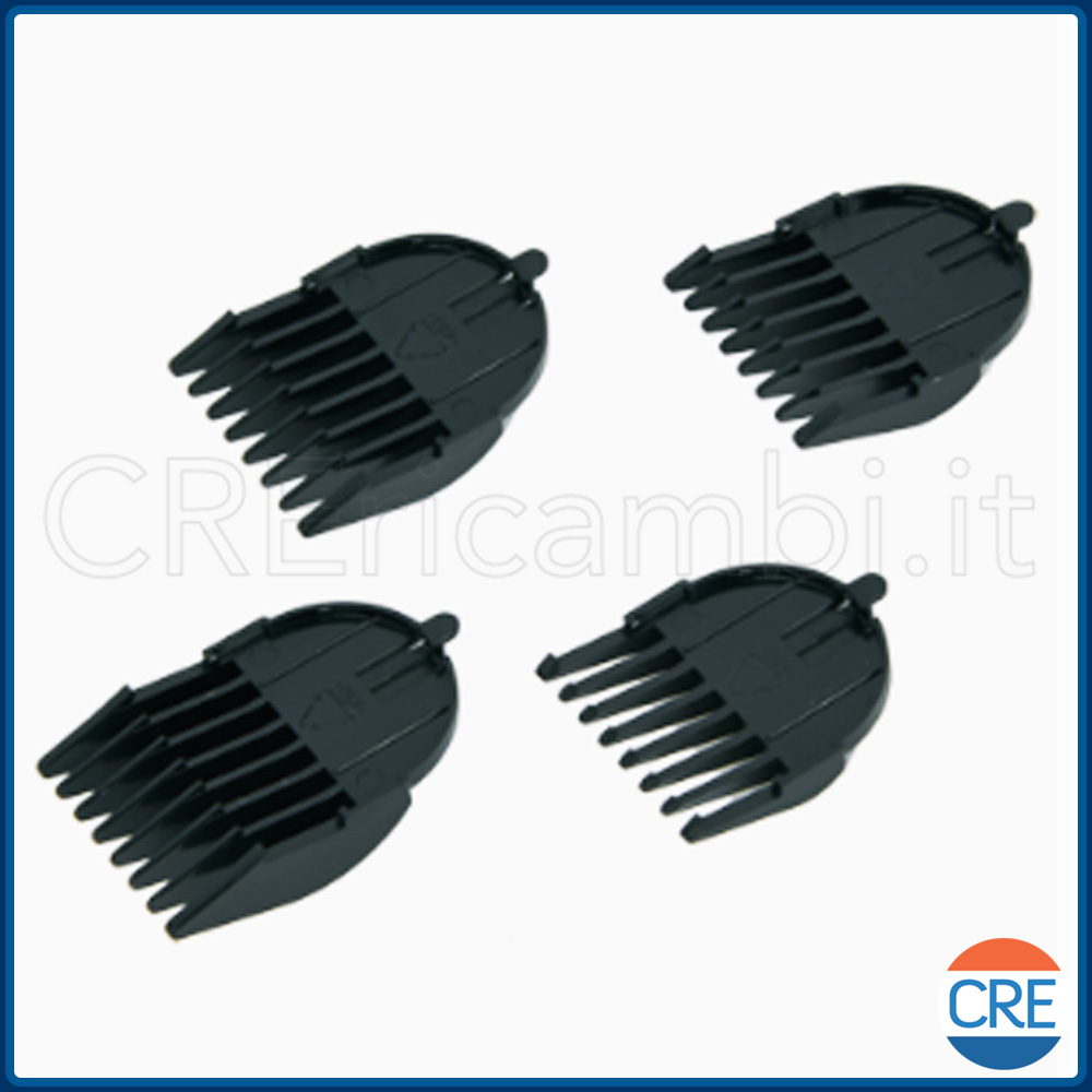 Set 4 Pettini da 3-6-9-12 mm per Regolabarba Multistyle, Trim & Style