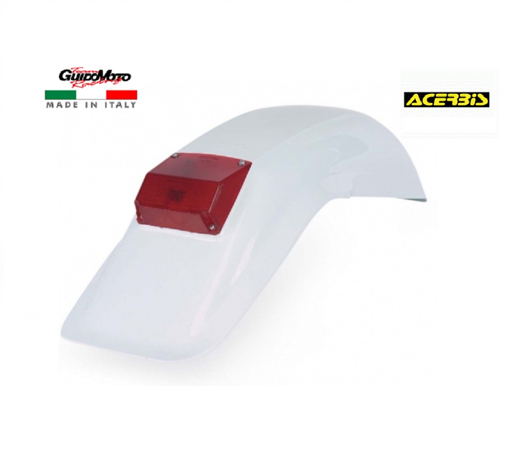 PARAFANGO POSTERIORE BIANCO BAYA MOTOCICLI OFF ROAD ACERBIS 0008013.030 ...