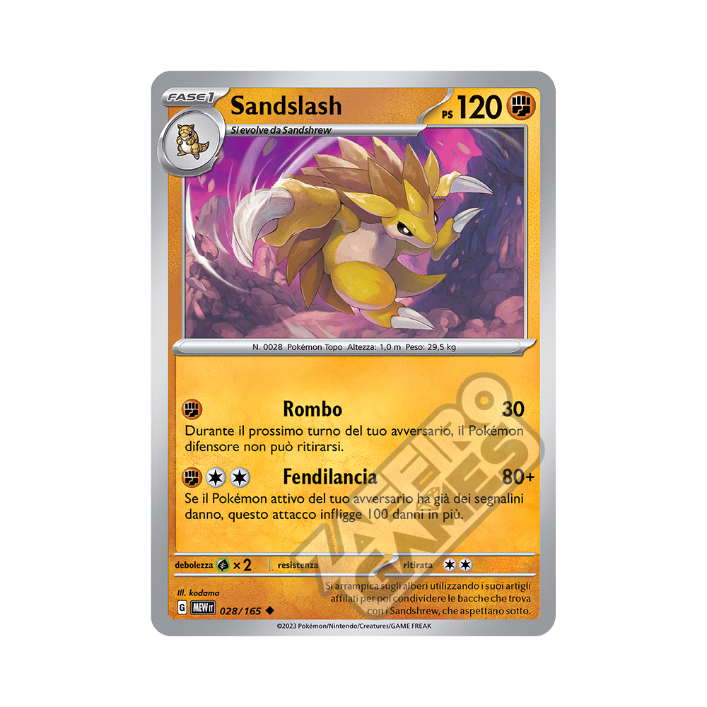 Carta Pokemon Sandslash 132 264 Sandslash Non Comune (IT) – MINT