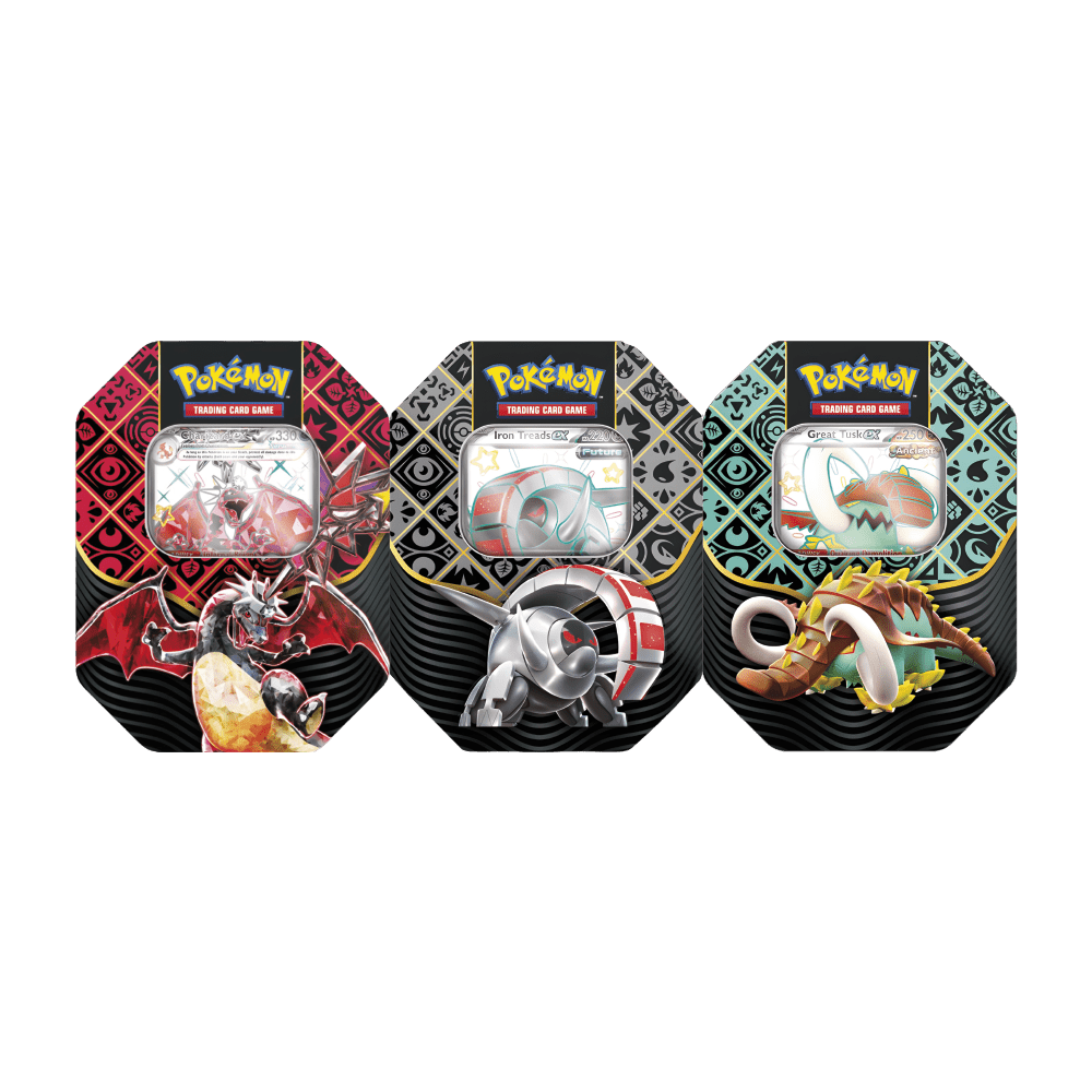 Tris Tin da Collezione Destino di Paldea: Charizard-ex, Grandizanne-ex ...