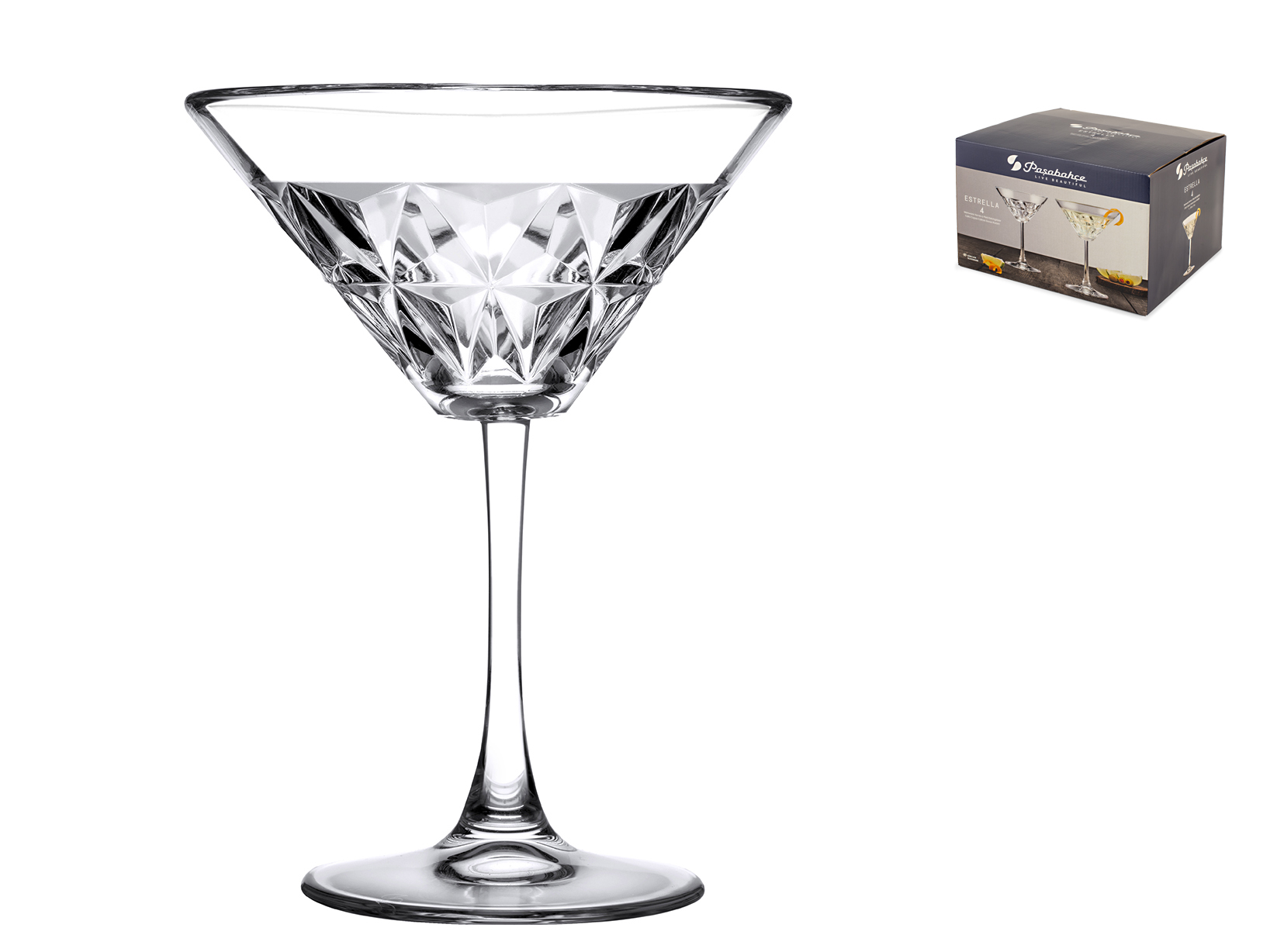 PASABAHCE set 4 calici Estrella Martini cl 22 | coseAcasa