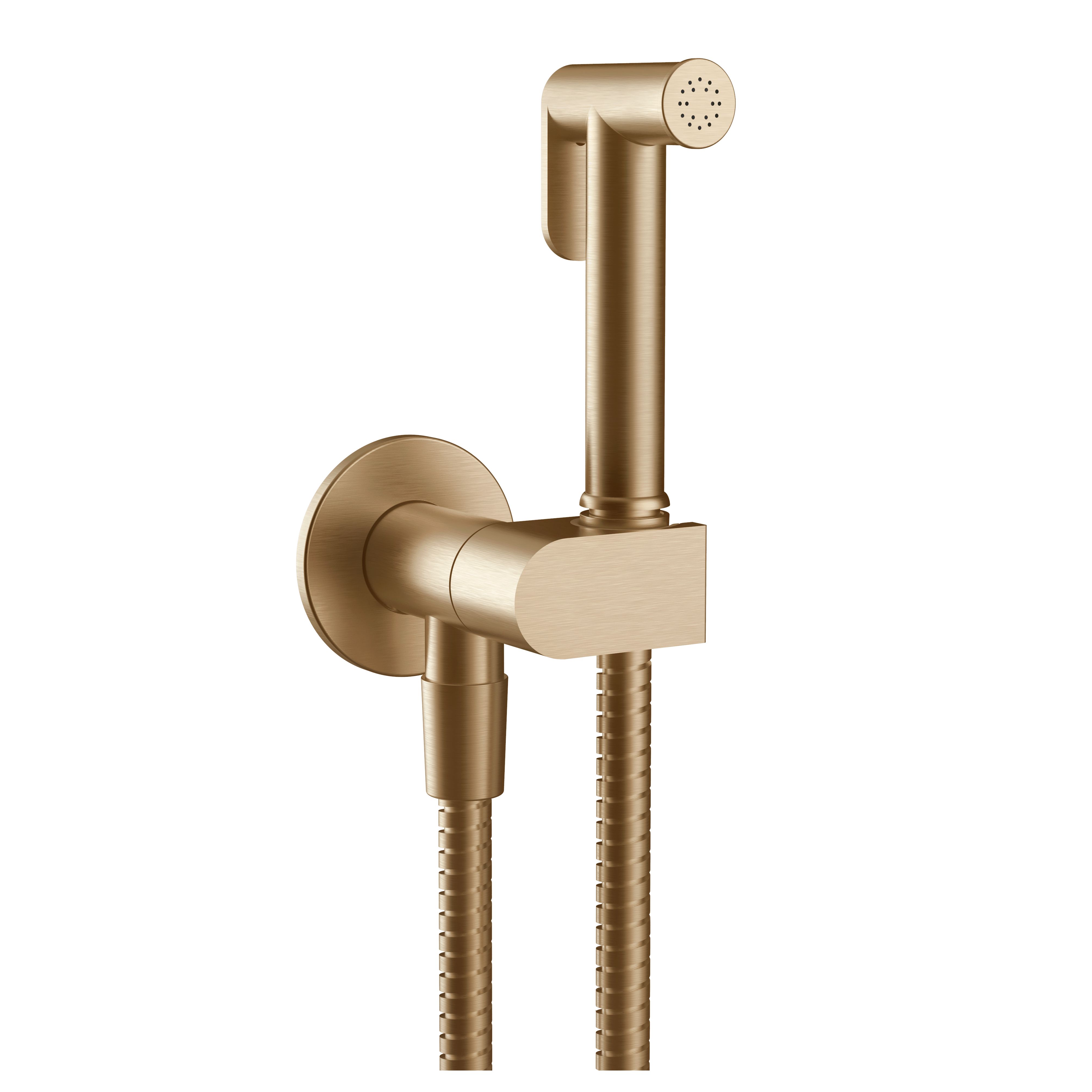 Wall-mounted Shut-Off Button Hygienic Shower with Safety Valve and 1/2 ...