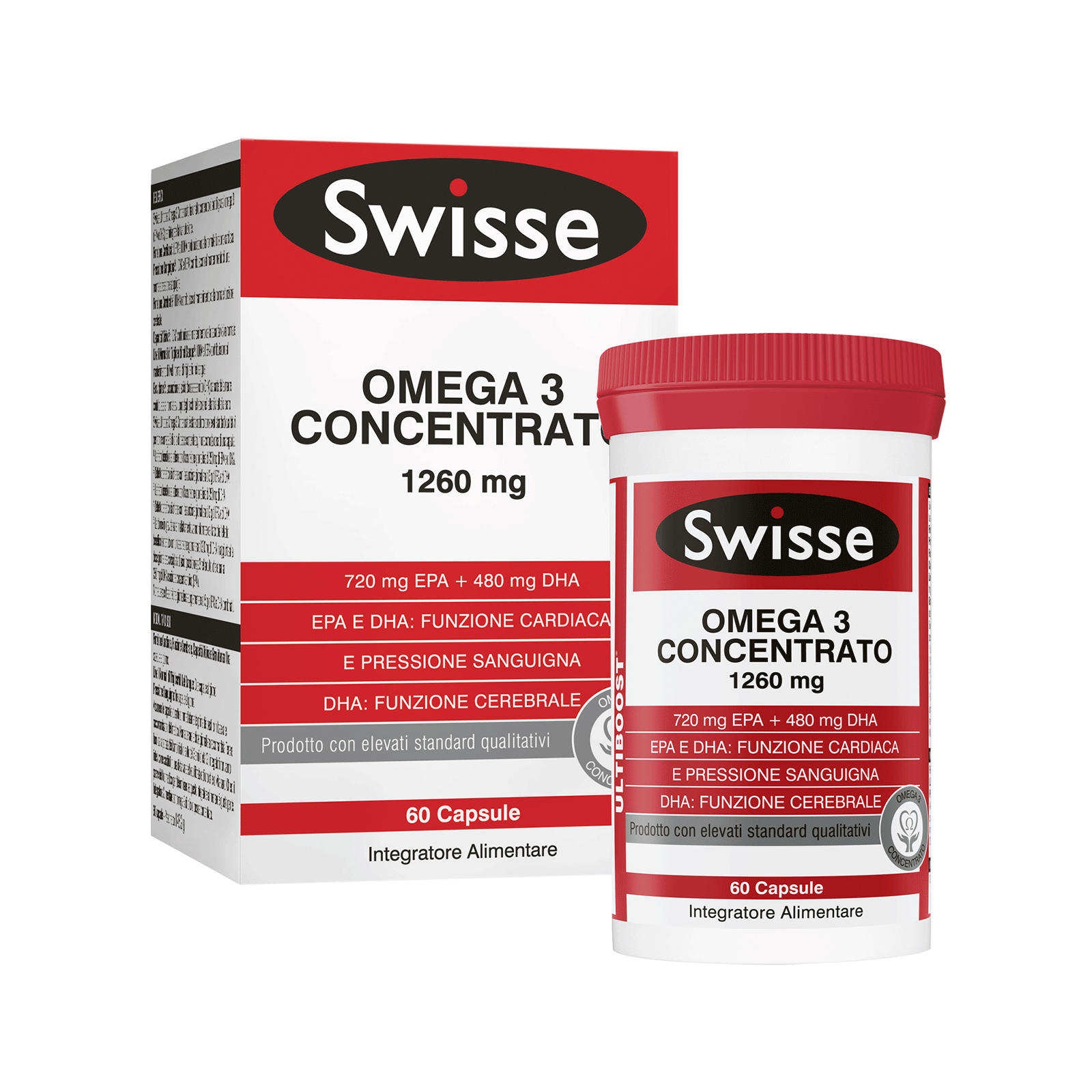 SWISSE OMEGA 3 CONCENTRATO - INTEGRATORE PER IL CUORE 60 COMPRESSE ...
