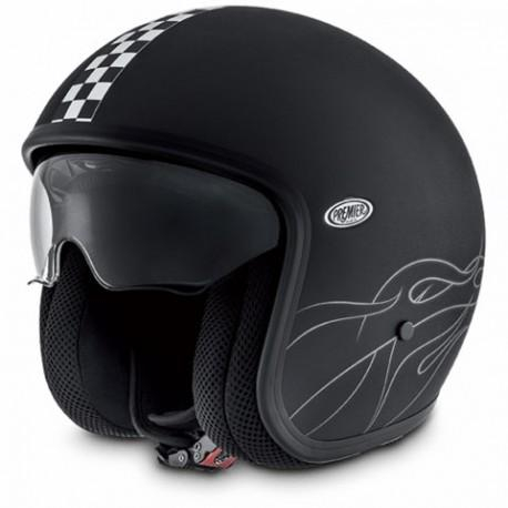 Casco Jet Cafe Racer Nero Vintage FL 9 BM by PREMIER | Auto & Moto