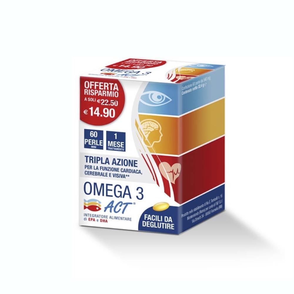 OMEGA 3 ACT - INTEGRATORE ALIMENTARE PER LA FUNZIONALITA' CARDIACA ...