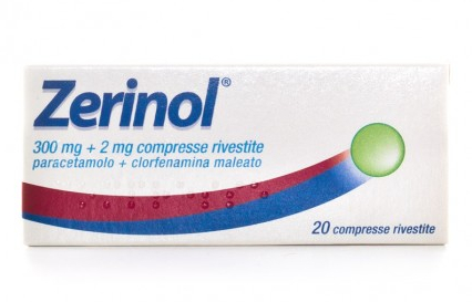 Zerinol 300 mg + 2 mg paracetamolo in caso di raffreddore ed influenza ...