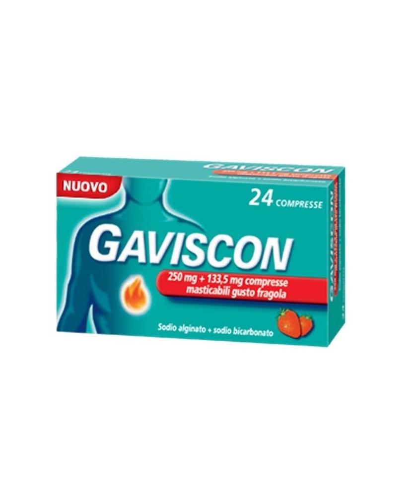 GAVISCON 24 COMPRESSE MASTICABILI 250 + 133,5 MG | Cosmofarm.it