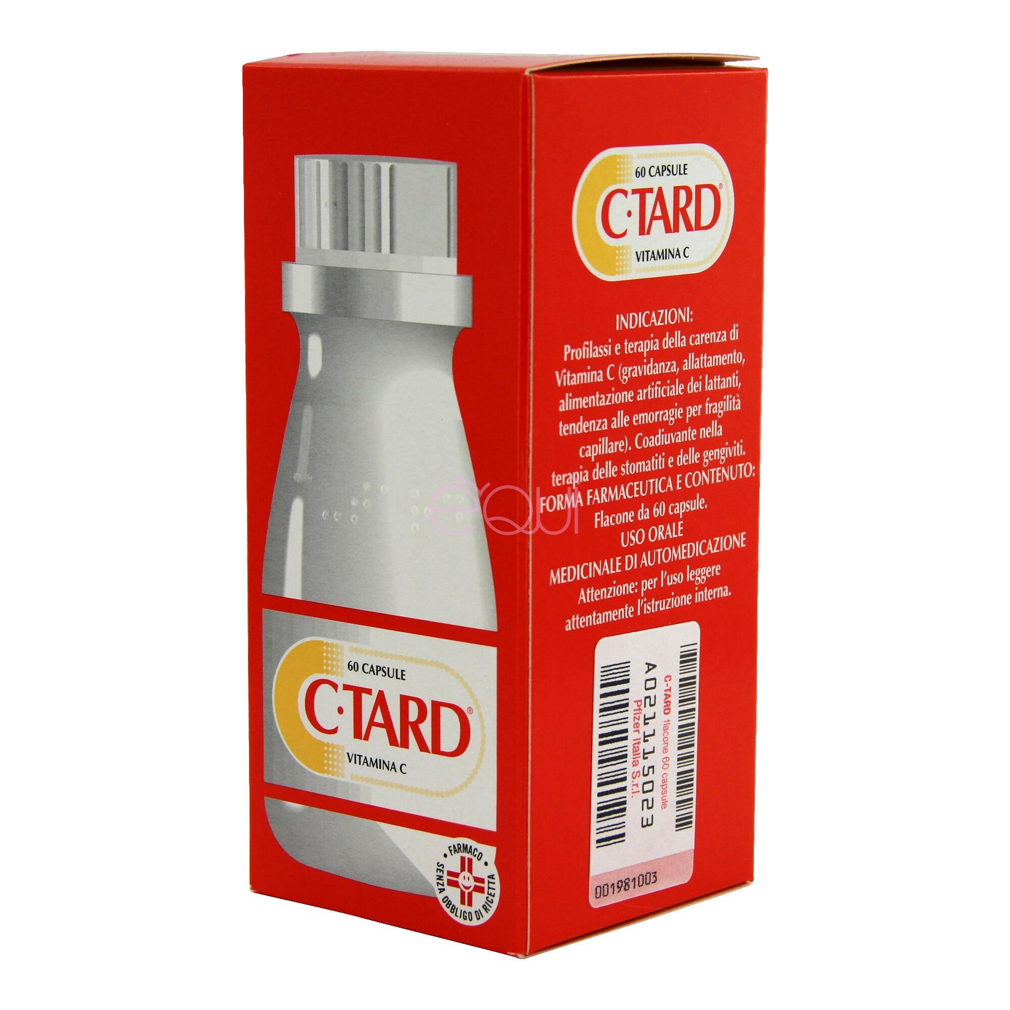 C TARD RILASCIO PROLUNGATO VITAMINA C 60 CAPSULE 500 MG | Cosmofarm.it