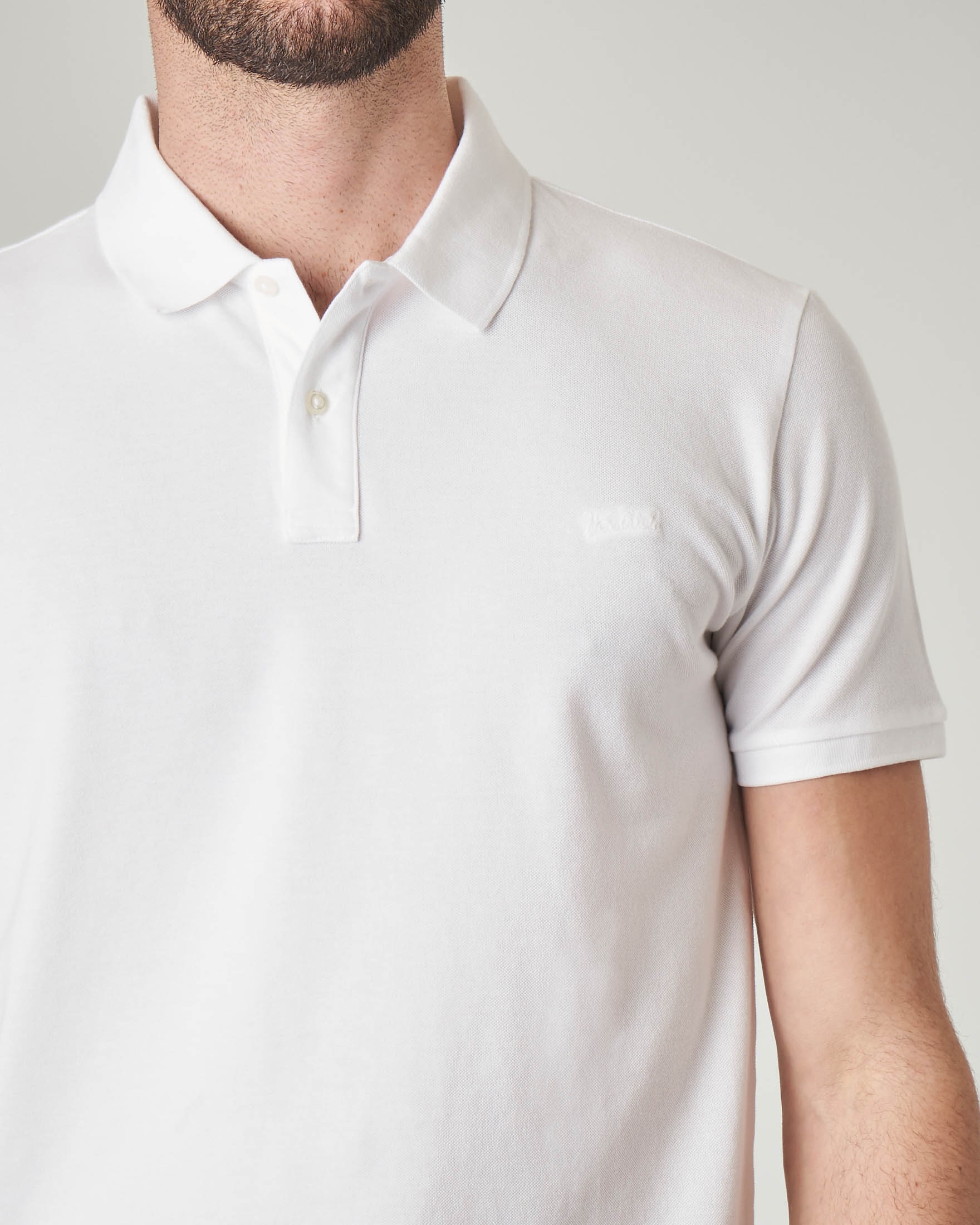 Polo bianca effetto delavé | Pellizzari E-commerce