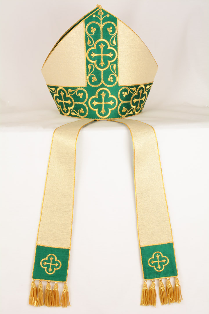 Mitra M22M2 Rinascimento Verde | Pietrobon Bruno Arredi Sacri