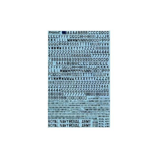 RAF SERIAL LETTER, NUMBERS AND ROYAL NAVY 8" AND 4" BLACK