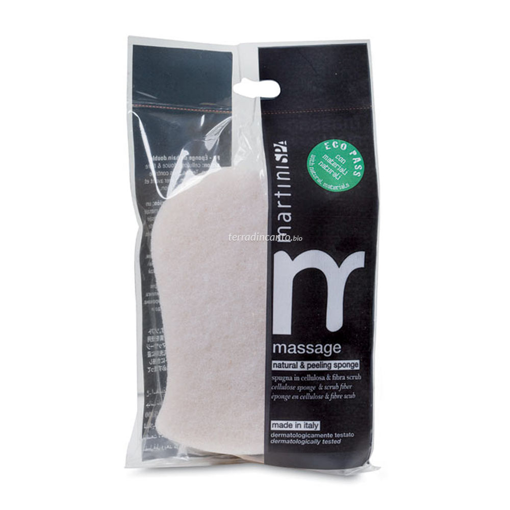 Spugna corpo in cellulosa e fibra scrub Martini spa | Terra d'Incanto