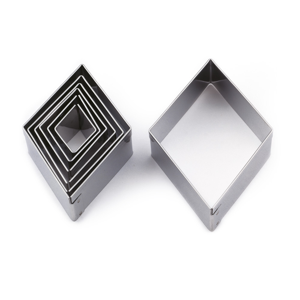 Rhombus-shaped pasta cutter set - Hammered | Martellato