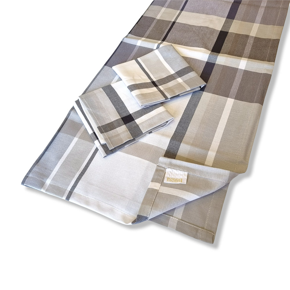BOSSI CASA Pure Cotton RUNNER Gray 1385