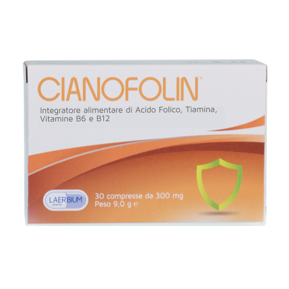 CIANOFOLIN COMPRESSE - INTEGRATORE DI ACIDO FOLICO E VITAMINA B6 E B12 ...