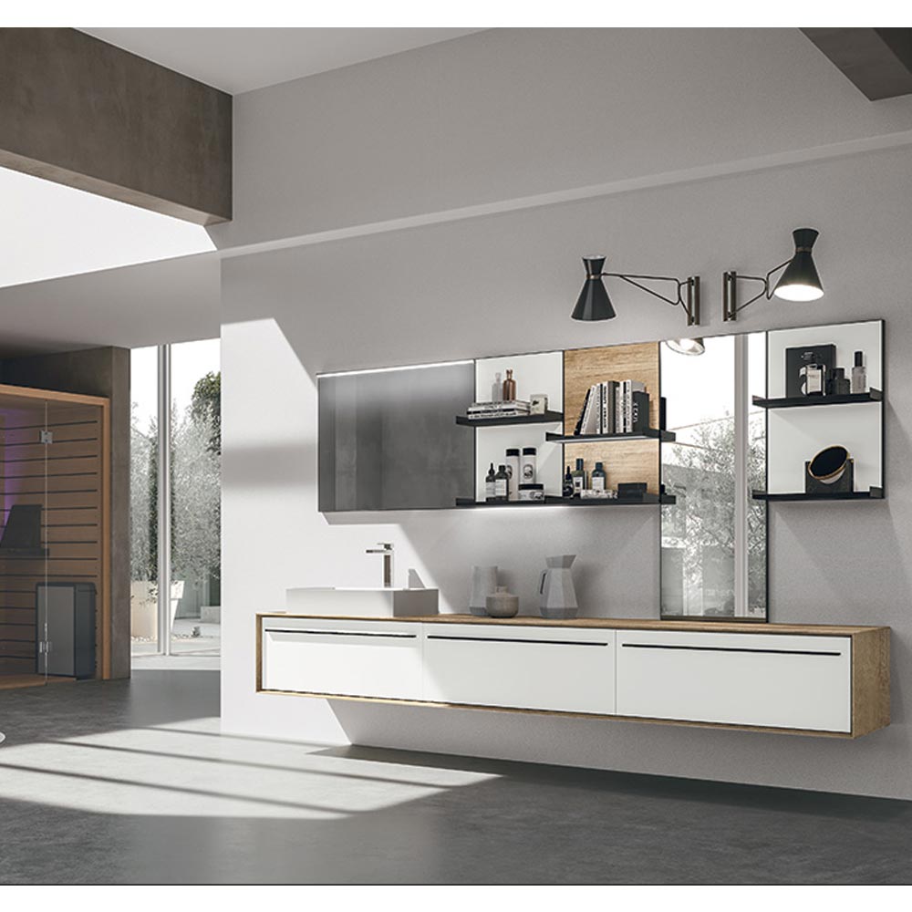 Boiserie a specchio con mensole Gruppo Geromin | GaiaInterni