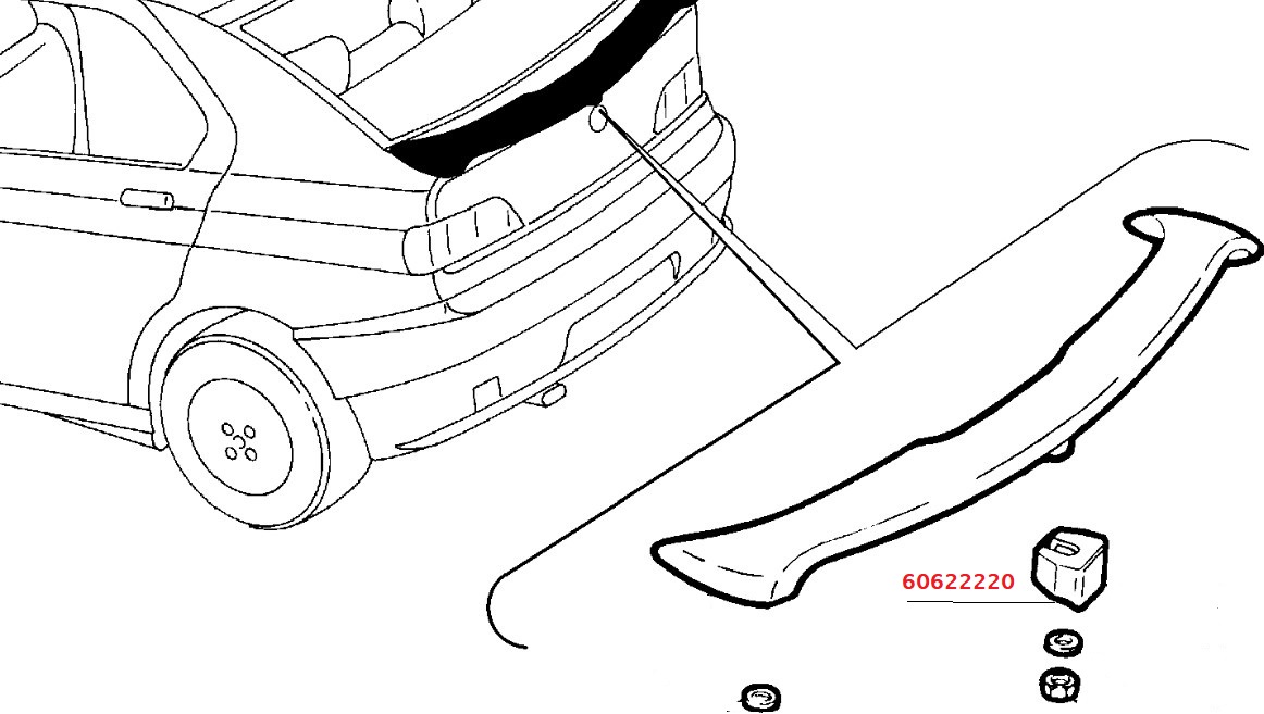 rinforzo spoiler posteriore alfa romeo 146, | BRAA RICAMBI AUTO ASSISTENZA