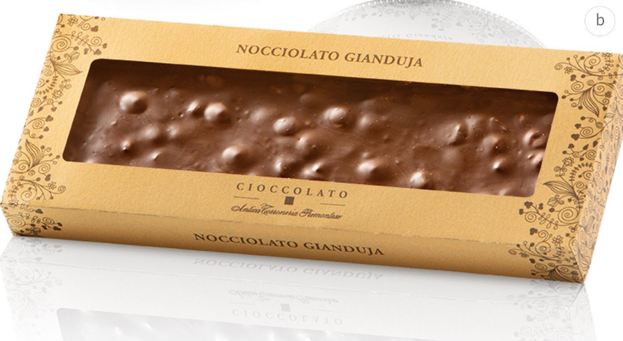 Stecca Cioccolato Gianduja nocciole 450 g Antica Torroneria Piemontese ...