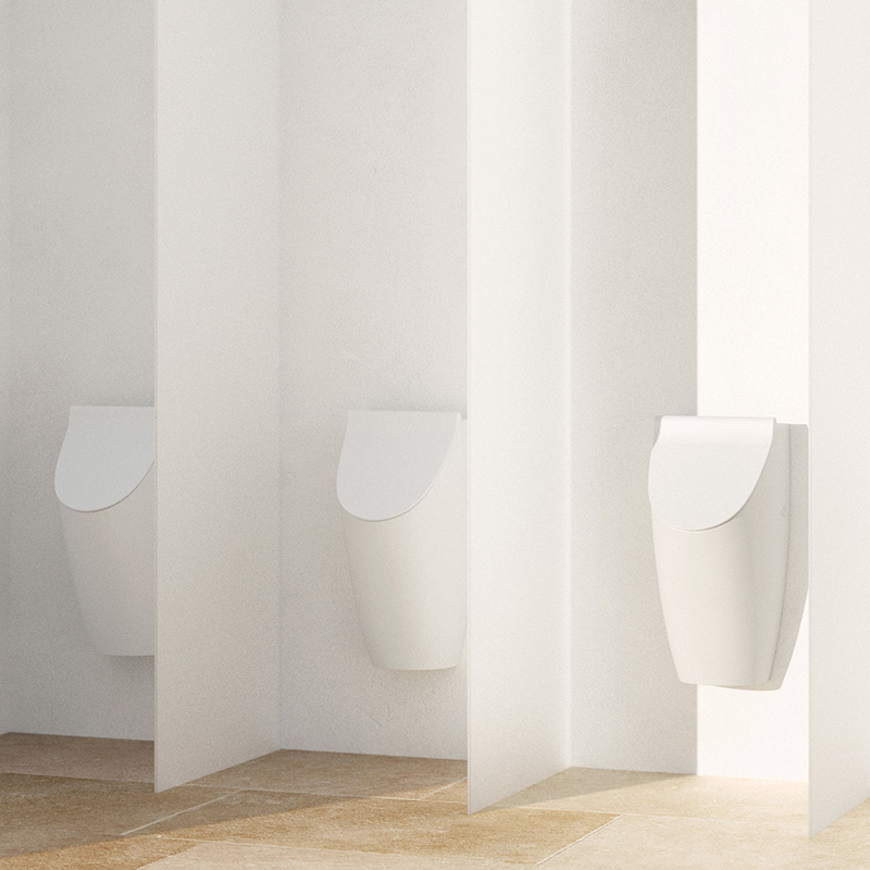 Rimless 31x35 cm suspended urinal with lid Community Gsi | GaiaInterni