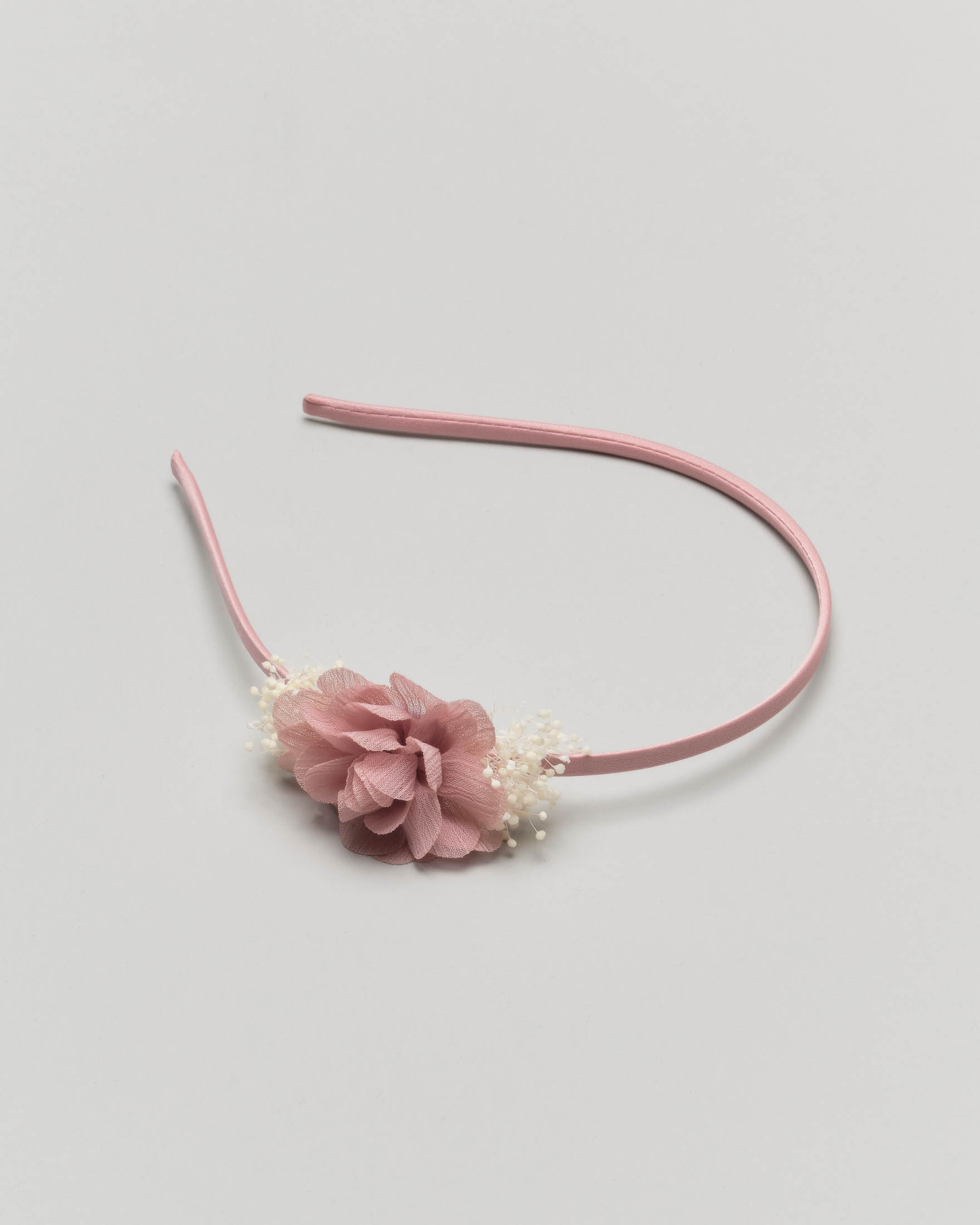 Cerchiello rosa antico con applicazione floreale