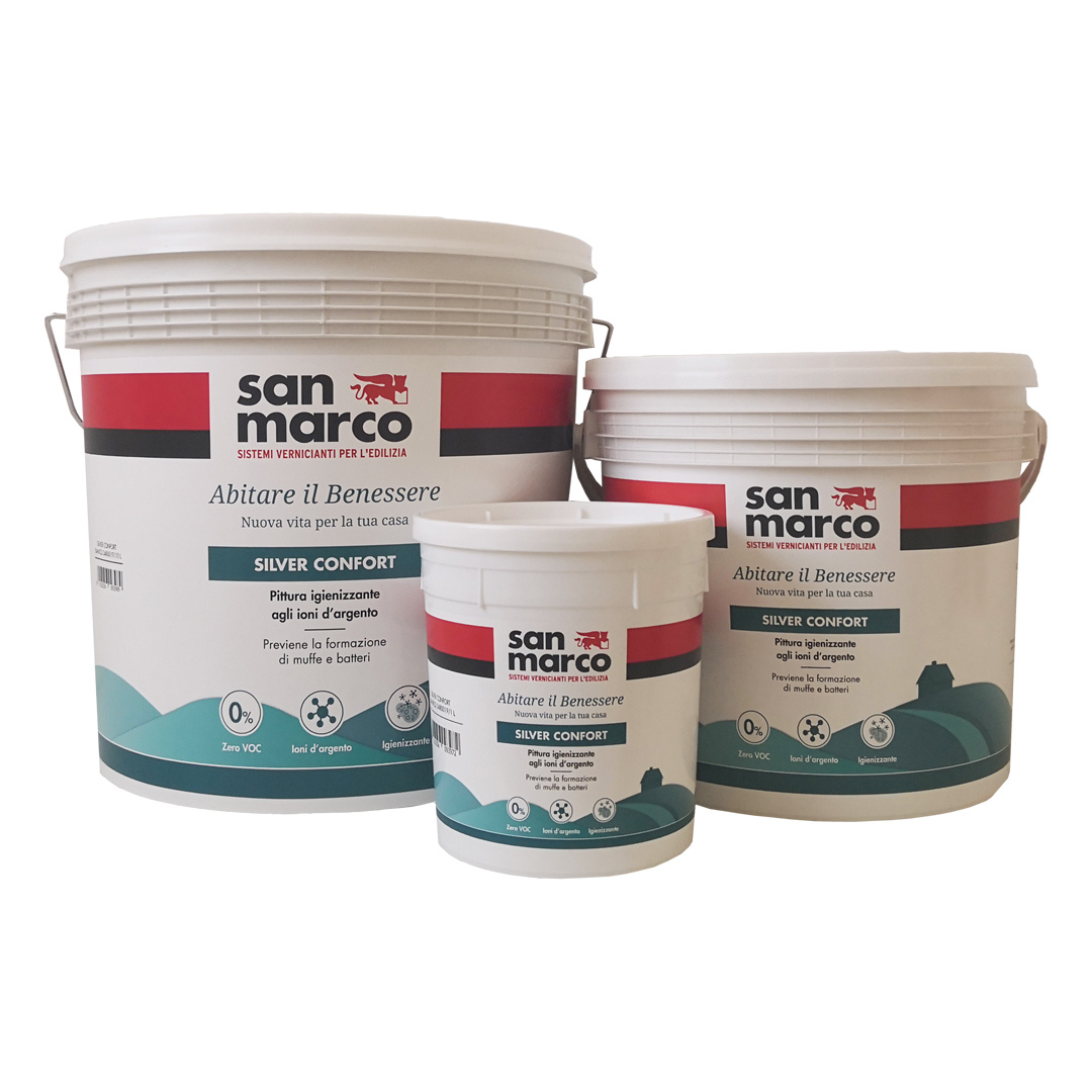 Silver Confort: sanitizing and antibacterial silver-ion paint | San Marco