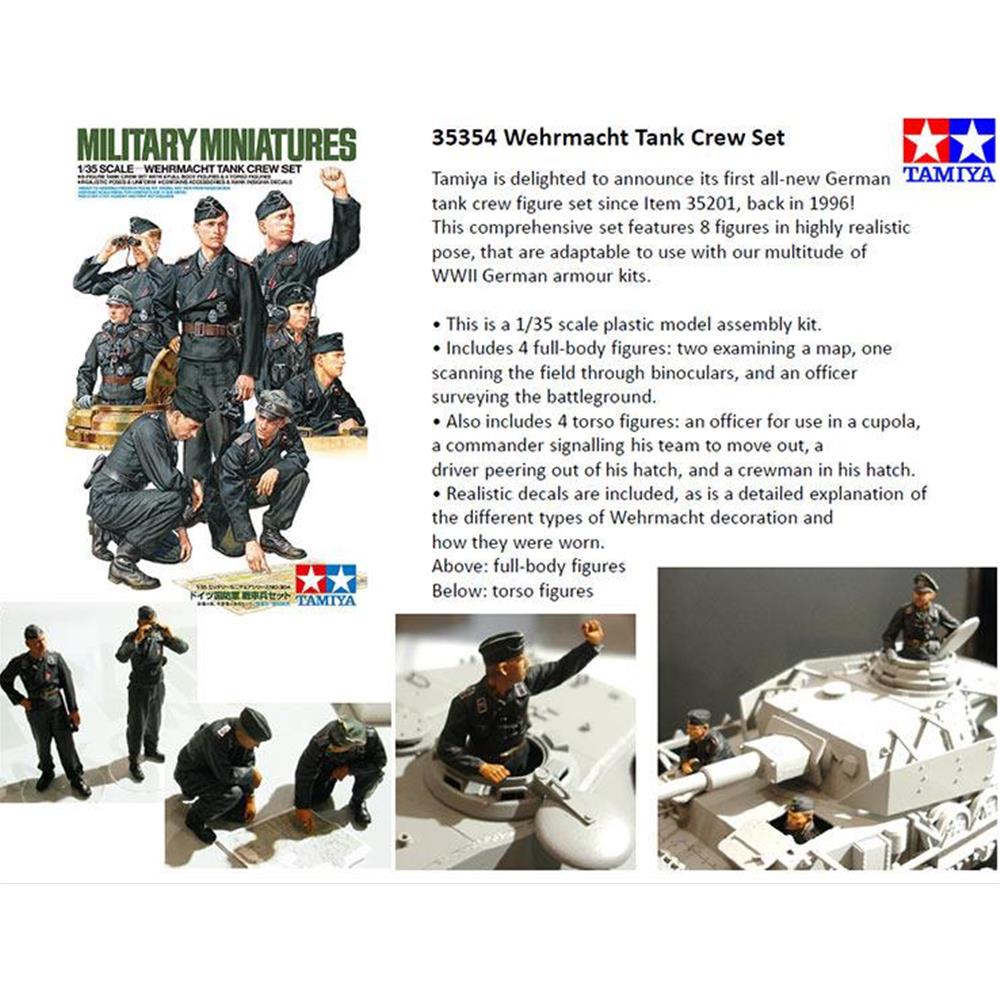 TAMIYA: 1/35; Wehrmacht Tank Crew Set | Steel Models