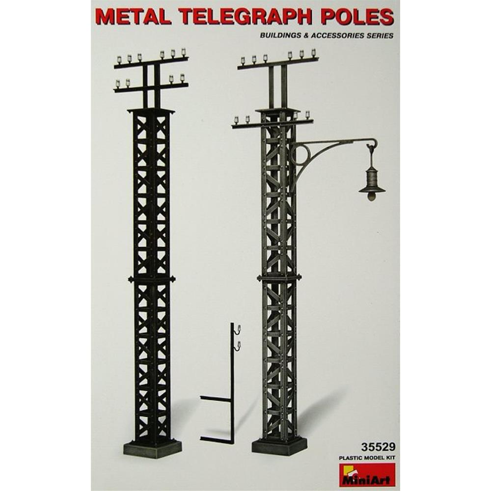 MINIART: 1/35 Metal Telegraph Poles | Steel Models