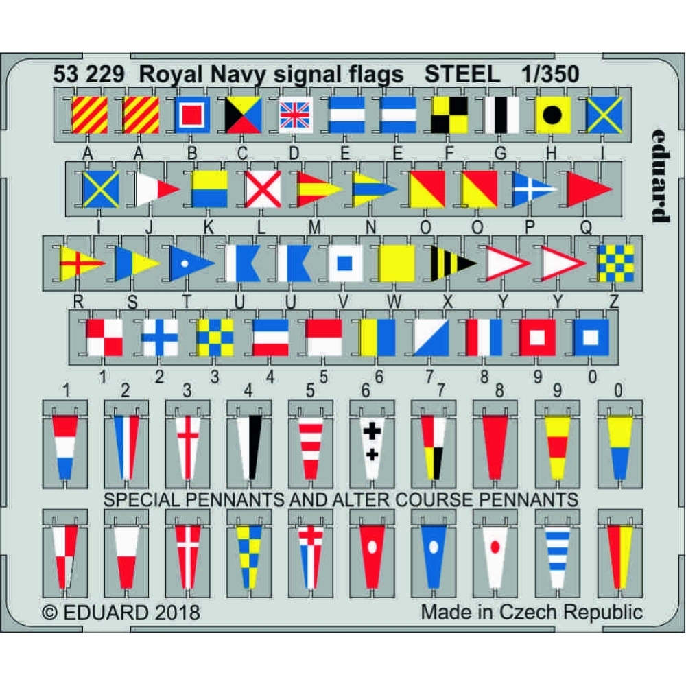 EDUARD: 1/350 ; Royal Navy signal flags STEEL 1/350 - per kit | Steel ...