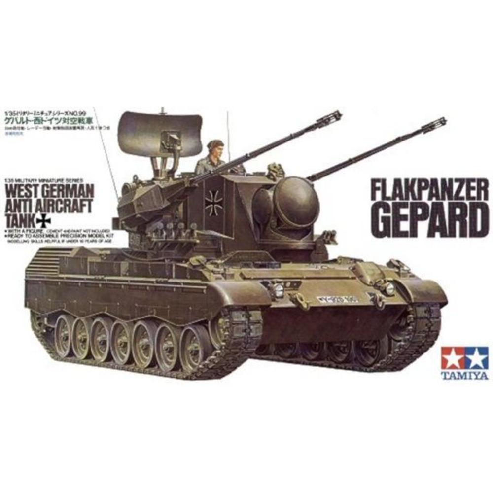 TAMIYA: 1/35; West German Anti Aircraft Tank Flakpanzer Gepard | Steel ...
