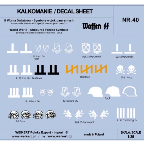 German Armoured Forces WWII symbols