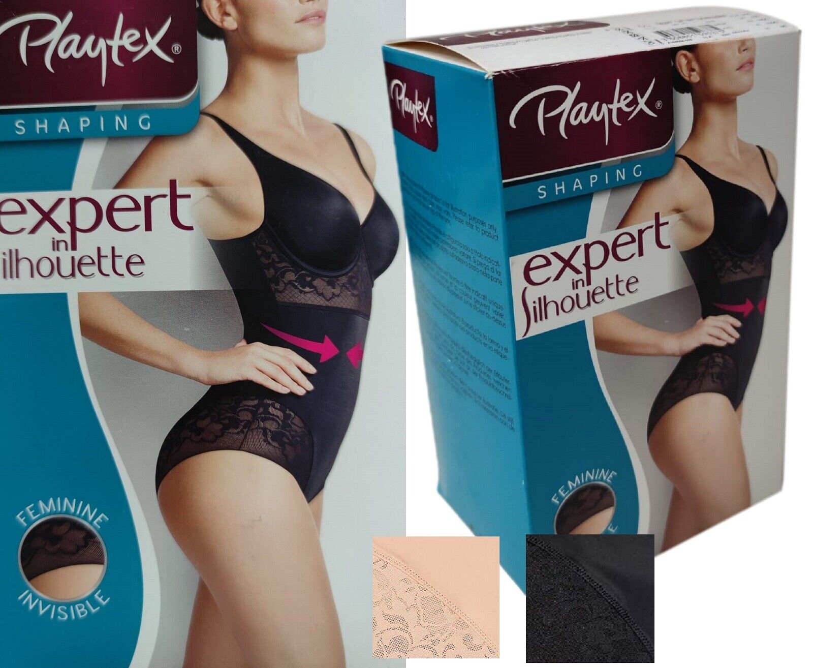 Intimo e Arredo Casa | Body PLAYTEX donna contenitivo modellante con ferretto P066J Expert ...
