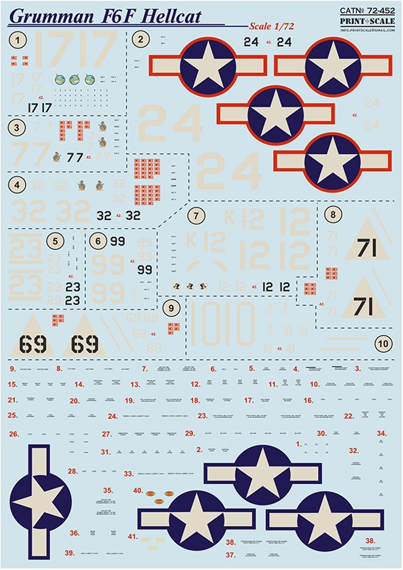 Grumman F6F Hellcat Decals