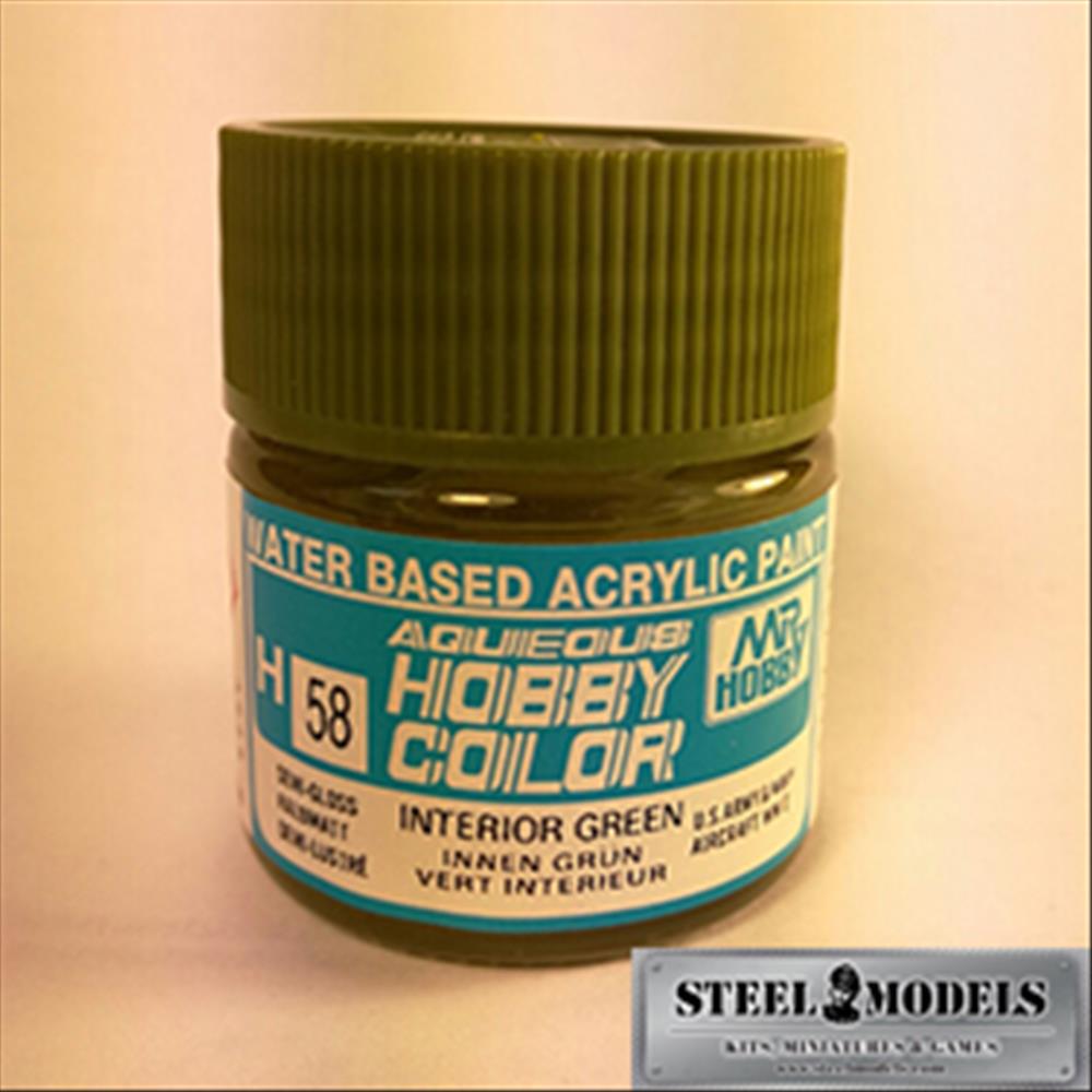 GUNZE SANGYO: Aqueous Hobby Color Interior Green, verde medio 10ml ...
