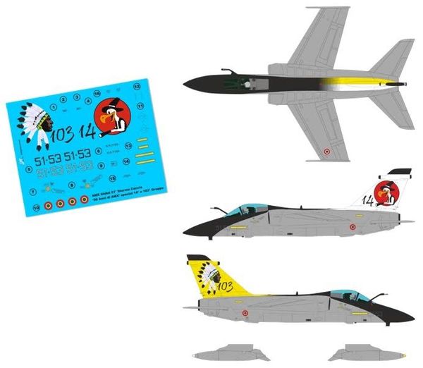 Decals AMX Ghibli 1/72 - DM SPECIAL COLORS 72158