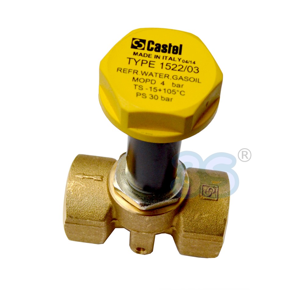 1522/03S - Elettrovalvola valvola solenoide Castel attacchi femmina 3/8 ...