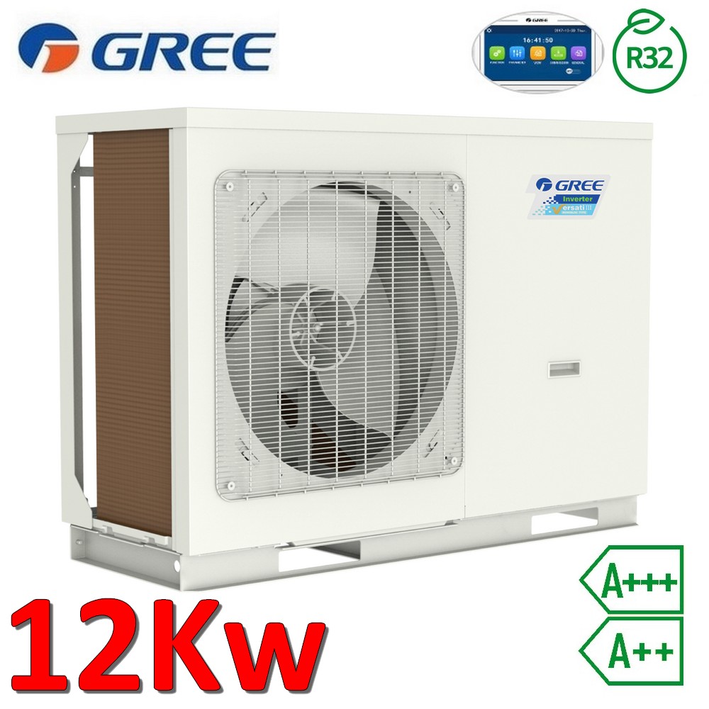 Pompa di calore monoblocco aria acqua Gree Versati 3 R32 12 Kw 1 PH ...