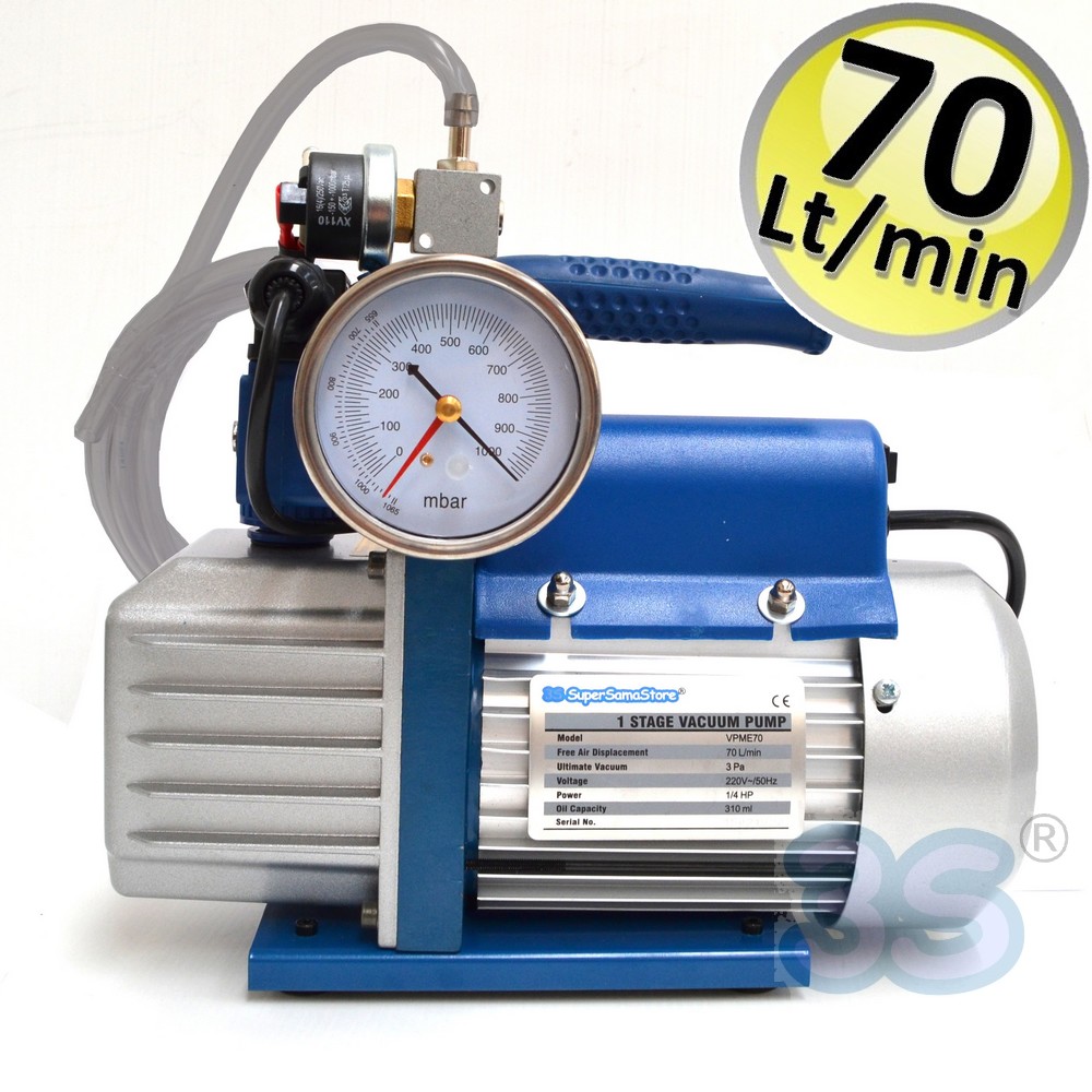 Kit pompa 70 lt con vacuostato e controllo del vuoto automatico | SAMA ...