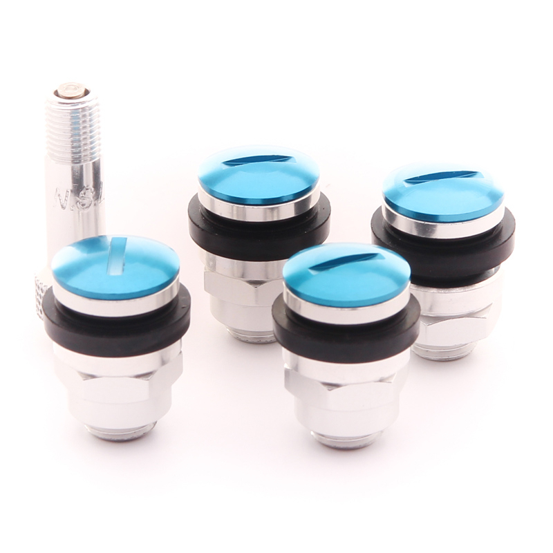 Set of Flat aluminum air valves JR v1 - BLUE | WHEELS WORLD DI STEFANO ...