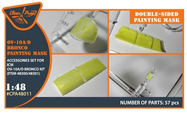 OV-10A/D Bronco MASK BIFACCIALE 1/48 - CLEAR PROP CPA48011