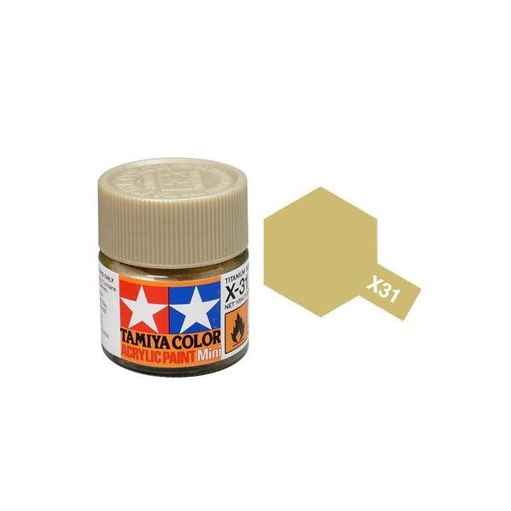 TAMIYA: colore 10ml X-31 Titanium Gold | Steel Models