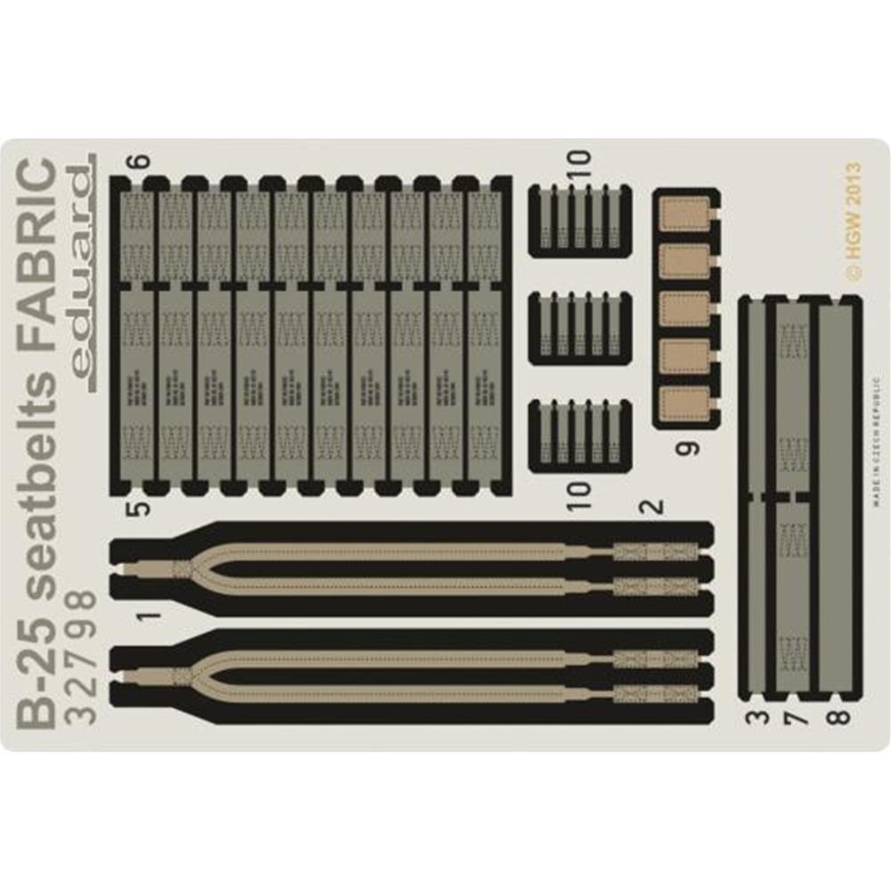 EDUARD: 1/32 ; B-25 seatbelts FABRIC - per kit HKM | Steel Models
