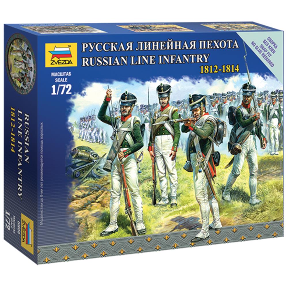 ZVEZDA: 1/72 RUSSIAN LINE INFANTRY NAPOLEONIC WARS | Steel Models
