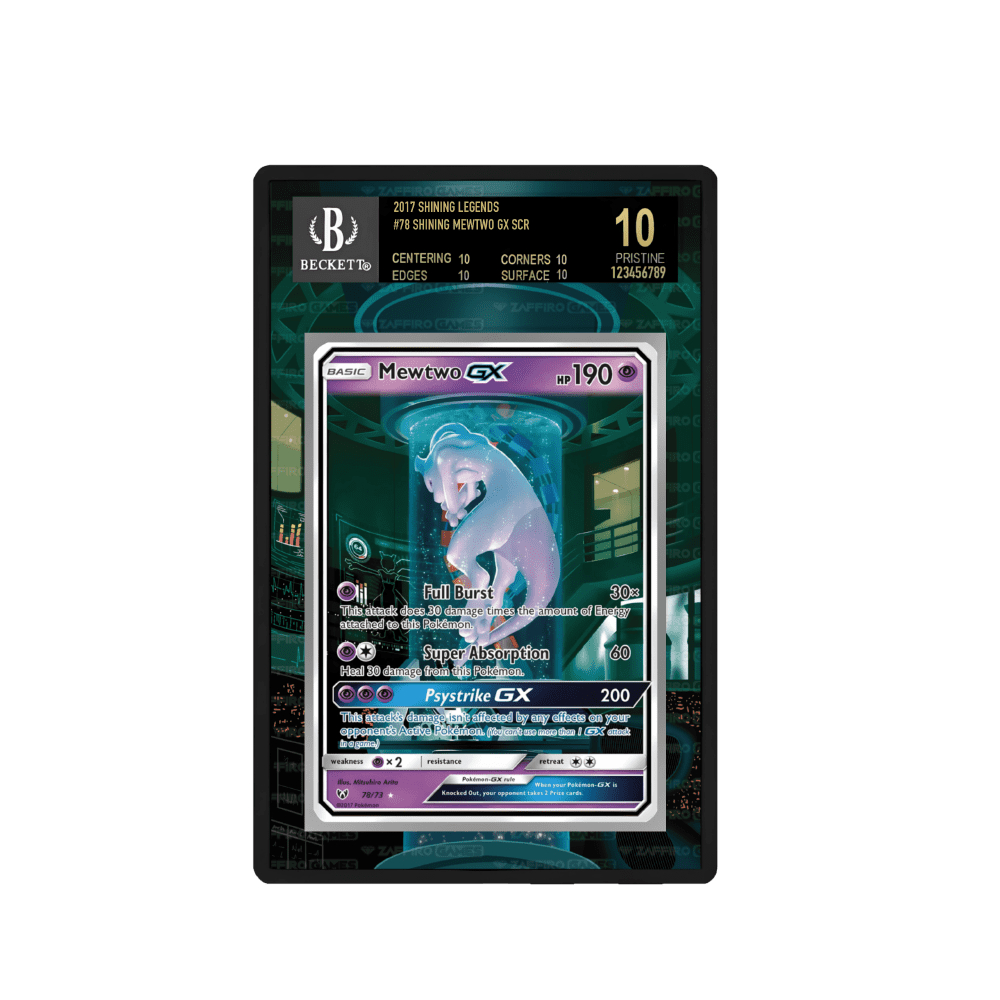 Zaffiro Games Collection -Case Black Carta Gradata BGS Mewtwo GX 78/73 ...
