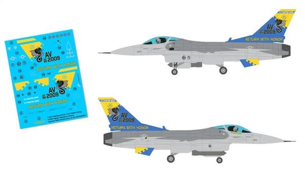 F-16C Fighting Falcon Decals 1/72 - DM SPECIAL COLORS 72163