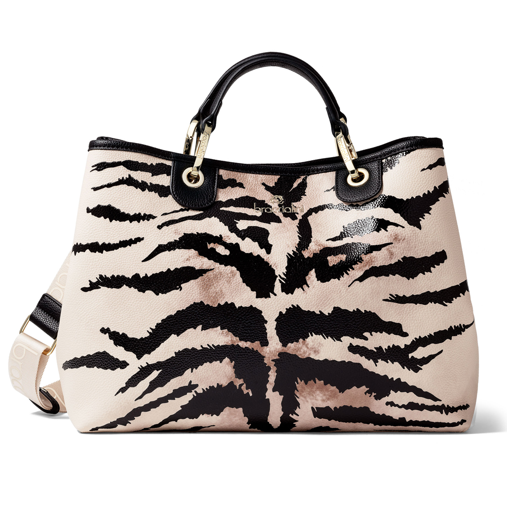 Braccialini Beth Print Borsa a mano e tracolla B17694 Tiger ...